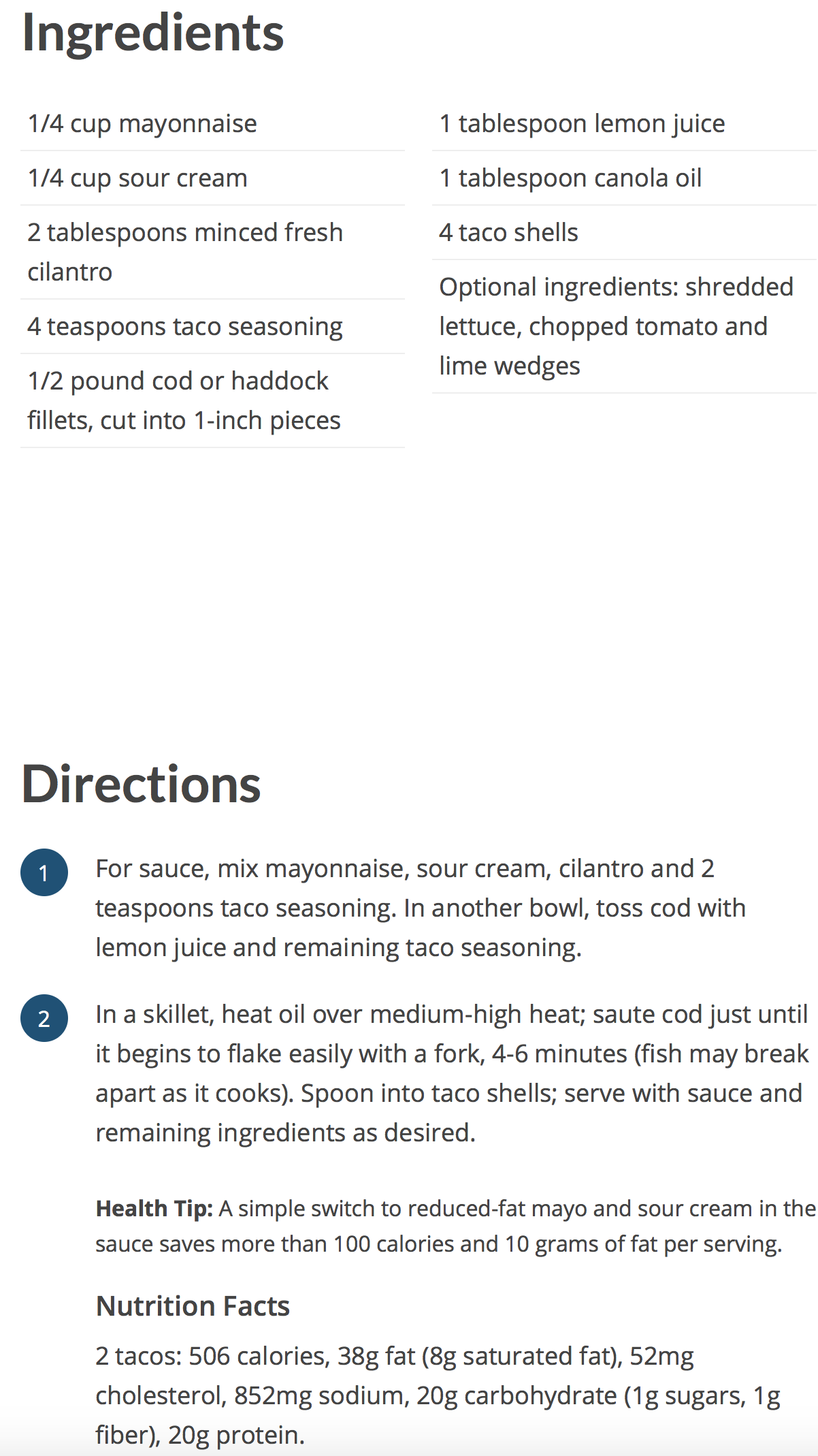QUICK RECIPE: SouthWestern Fish Tacos – FRPLive